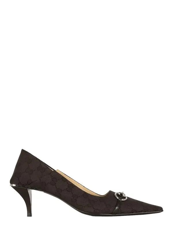Gucci Monogram Pump - Brown