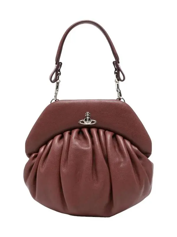 VIVIENNE WESTWOOD Leather Tote Bag - Brown