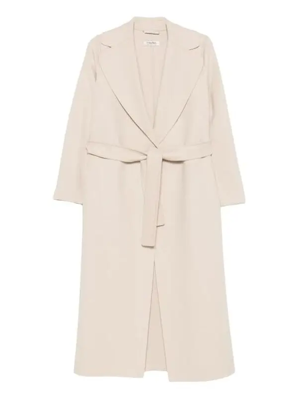 Max Mara Single-breasted Virgin Wool Coat - Cream