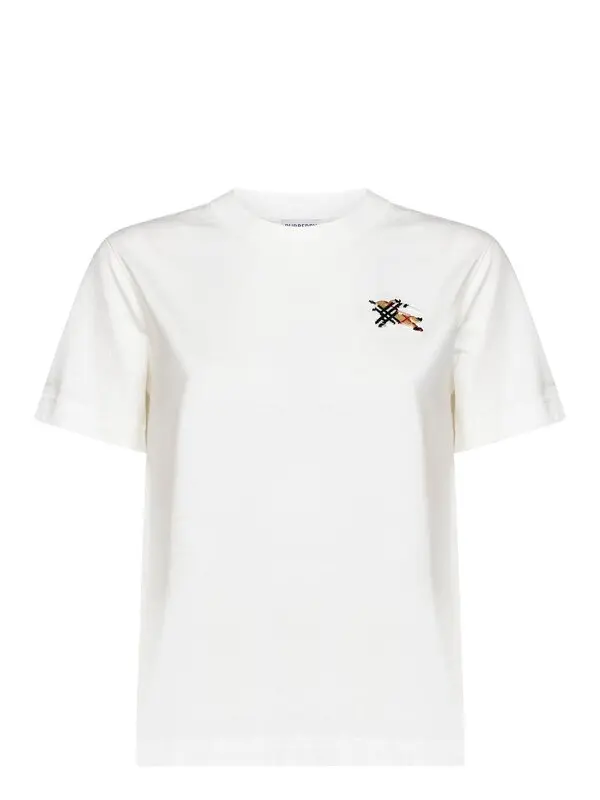 Burberry Cotton T-shirt With Knight Check - Multicolor