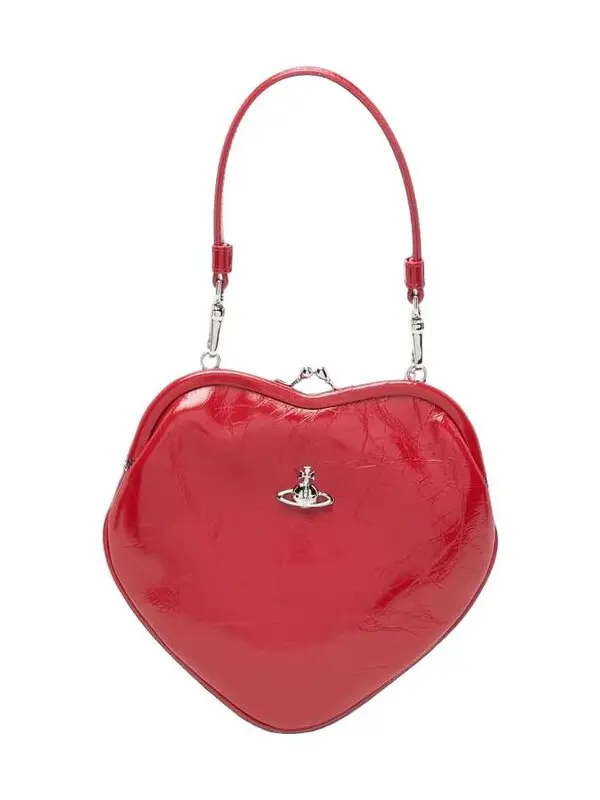 VIVIENNE WESTWOOD Mini Heart Leather Bag - Red