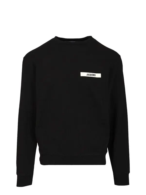 Jacquemus Cotton Sweatshirt - Black
