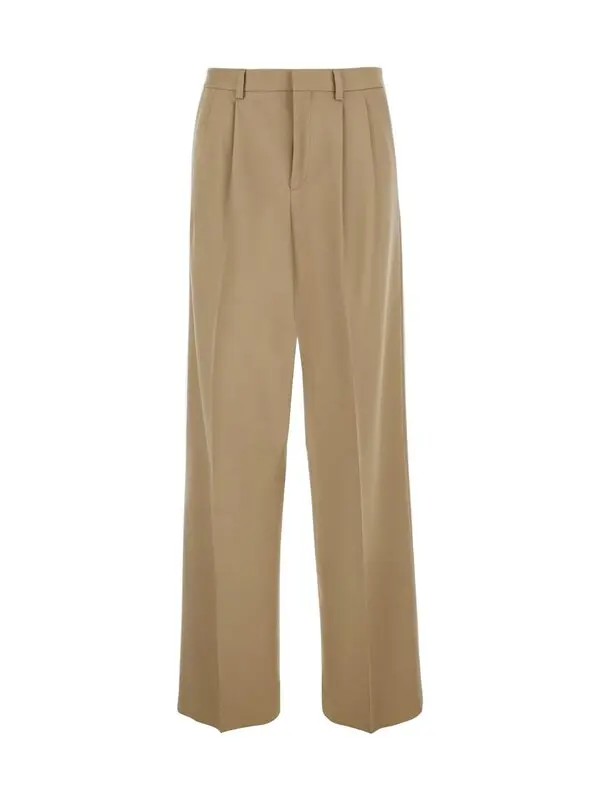 Celine Wool And Cotton Trousers - Multicolor