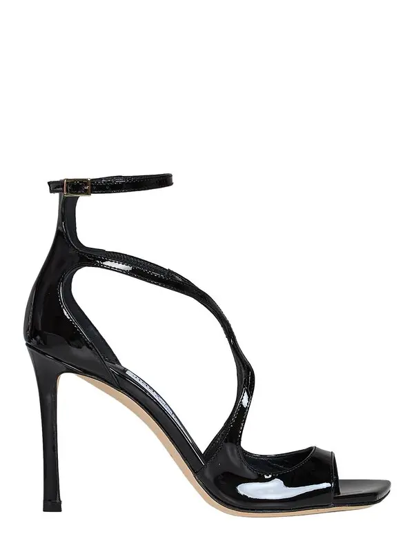 JIMMY CHOO Patent Leather Azia 95 Sandals - Multicolor