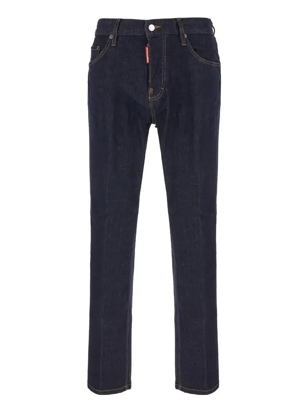 Dsquared2 Straight Leg Dark Wash Jeans - Multicolor
