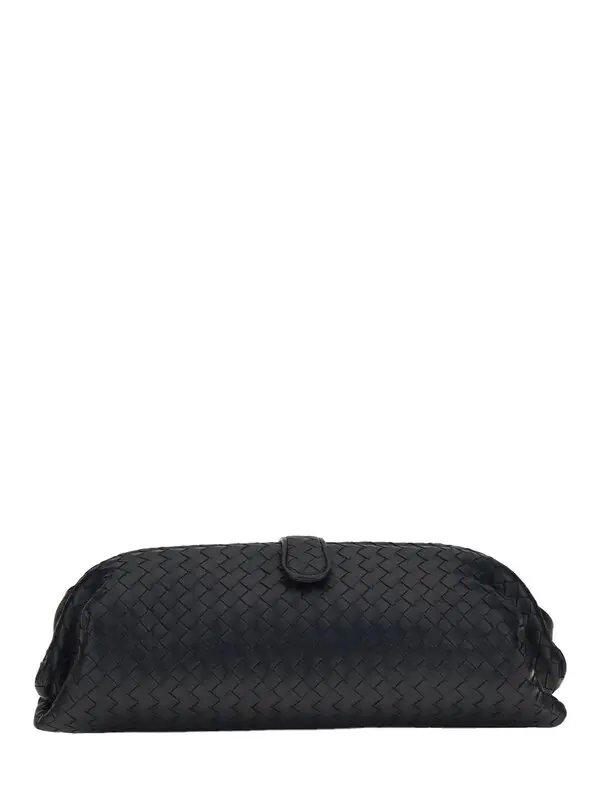 Bottega Veneta Lauren 1979 Clutch In Woven Leather - Black
