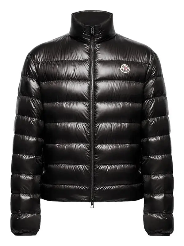 Moncler Quilted Stand Collar Down Puffer Jacket - Black