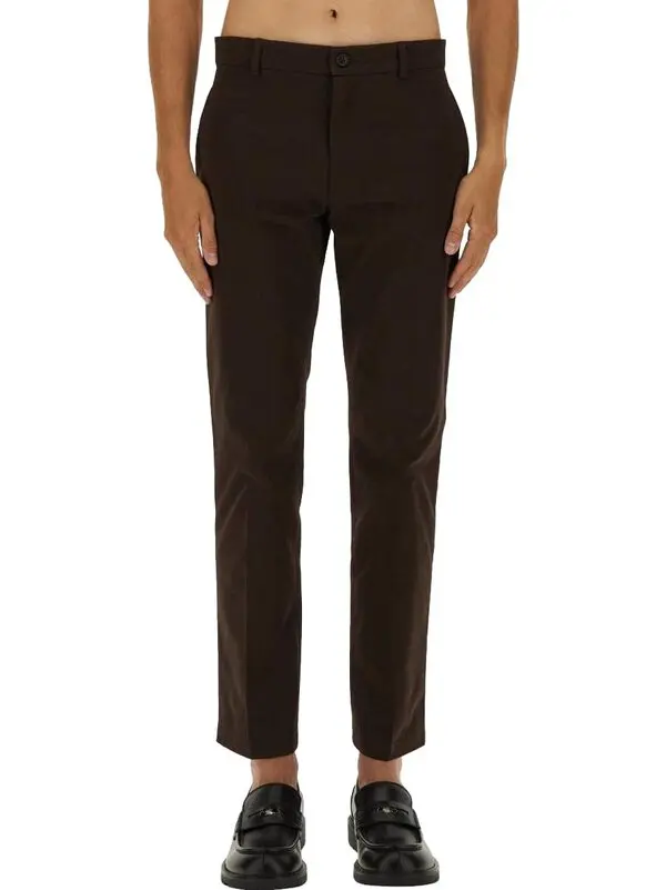 Burberry Cotton Chino Pants - Brown