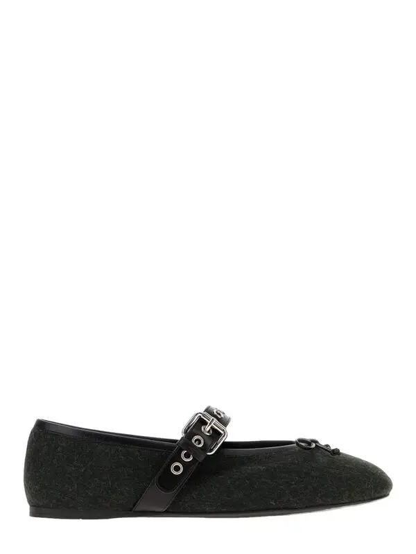 Miu Miu Fabric Ballet Flat - Green