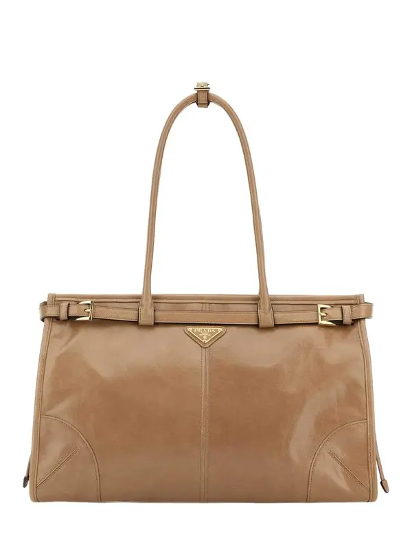 Prada Leather Shoulder Bag - Brown