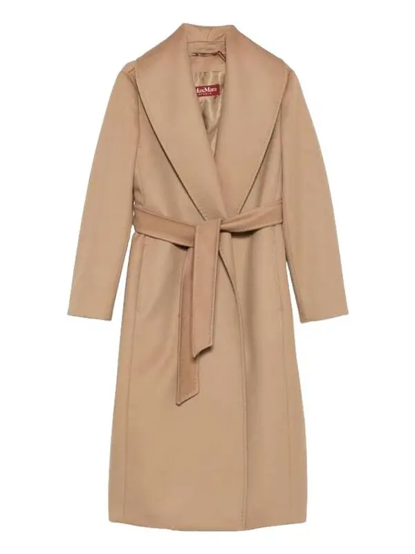 Max Mara Virgin Wool Single Breasted Coat - Cream