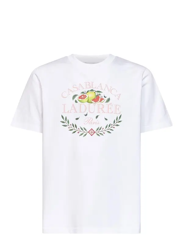 Casablanca White Cotton Jersey Laduree X T-shirt - Multicolor