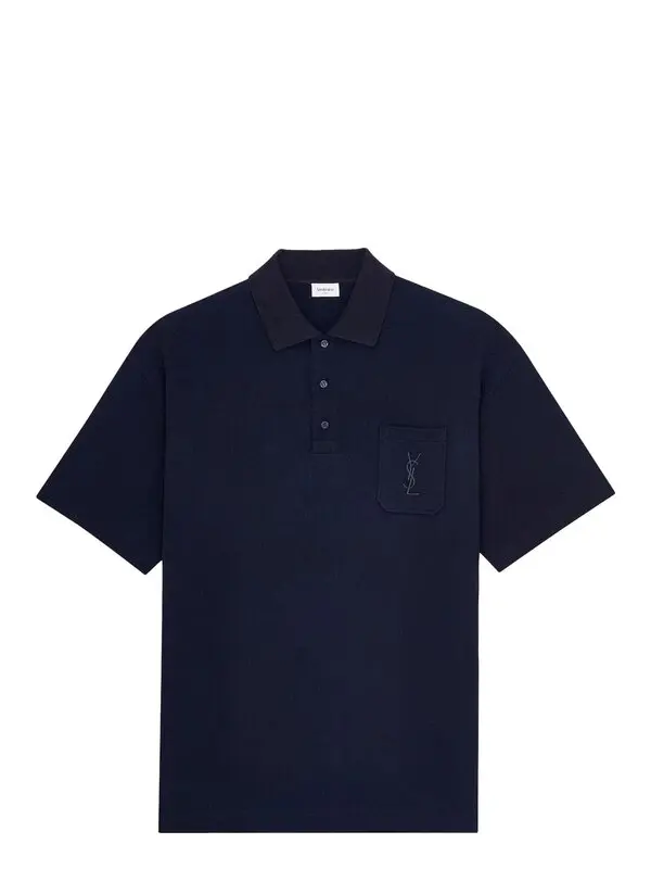 Saint Laurent Pique Cotton Polo Shirt - Multicolor