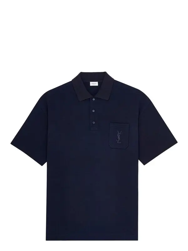Saint Laurent Pique Cotton Polo Shirt - Multicolor