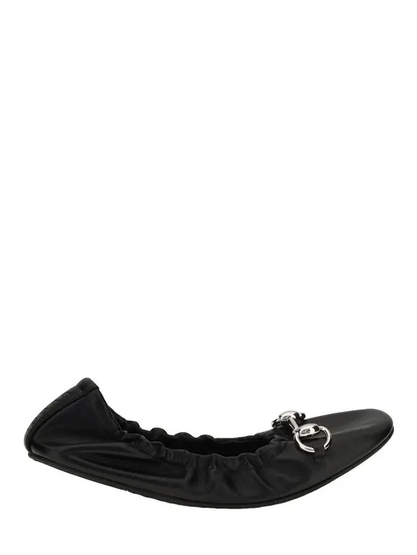 Gucci Leather Ballet Flat - Black
