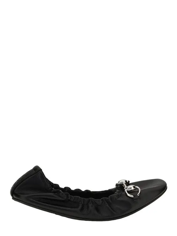 Gucci Leather Ballet Flat - Black