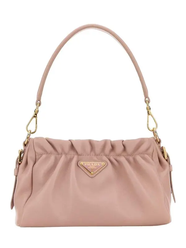 Prada Gathered Nappa Leather Bag - Pink