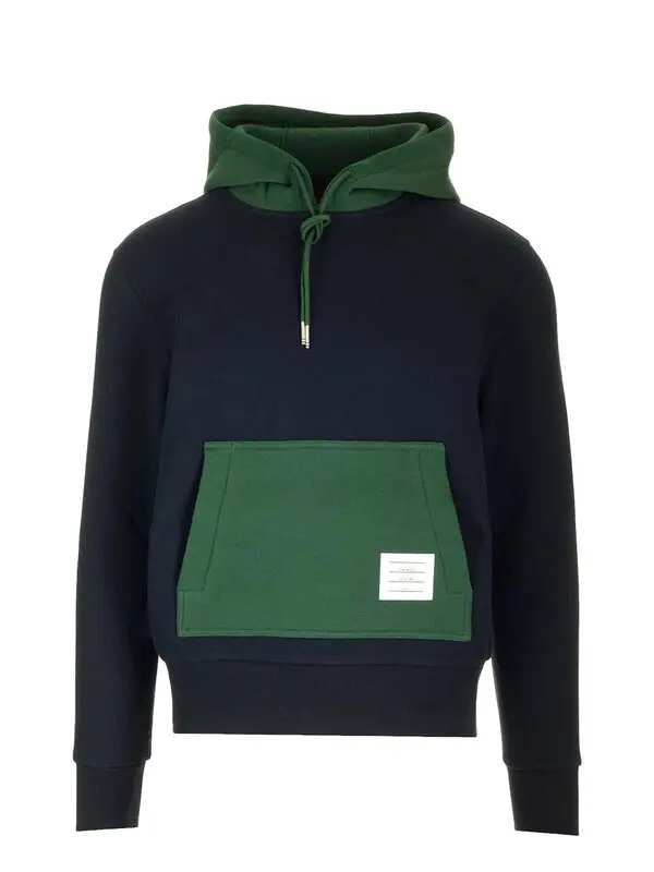 Thom Browne Hooded Sweatshirt - Blue