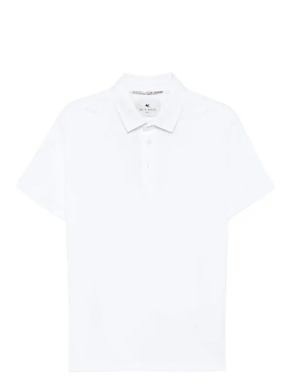 Etro Pegaso-embroidered Polo Shirt - White