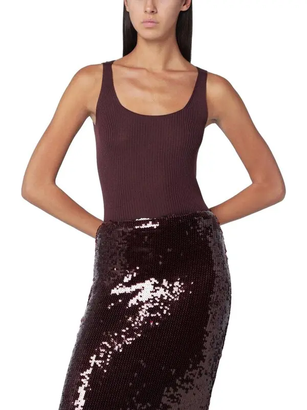 ROBERTO COLLINA Wool Tank Top - Purple