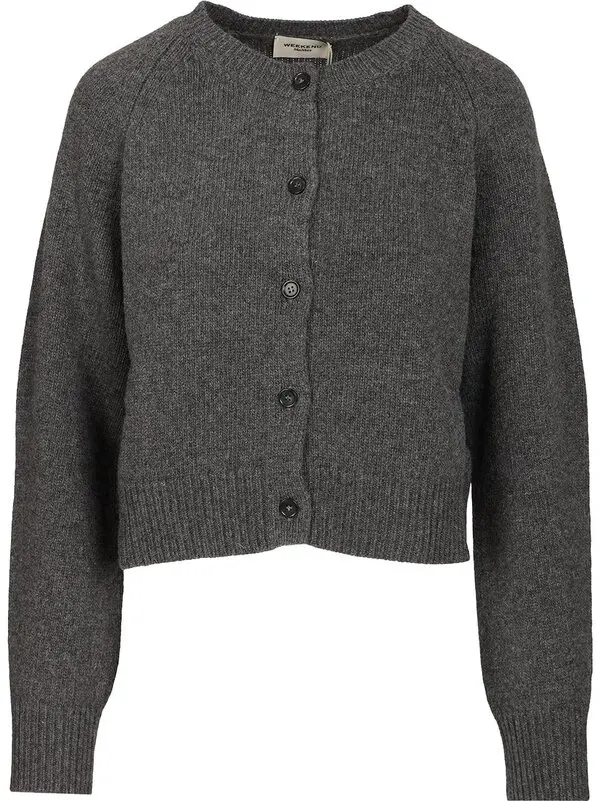 Max Mara Wool Button-down Cardigan - Gray