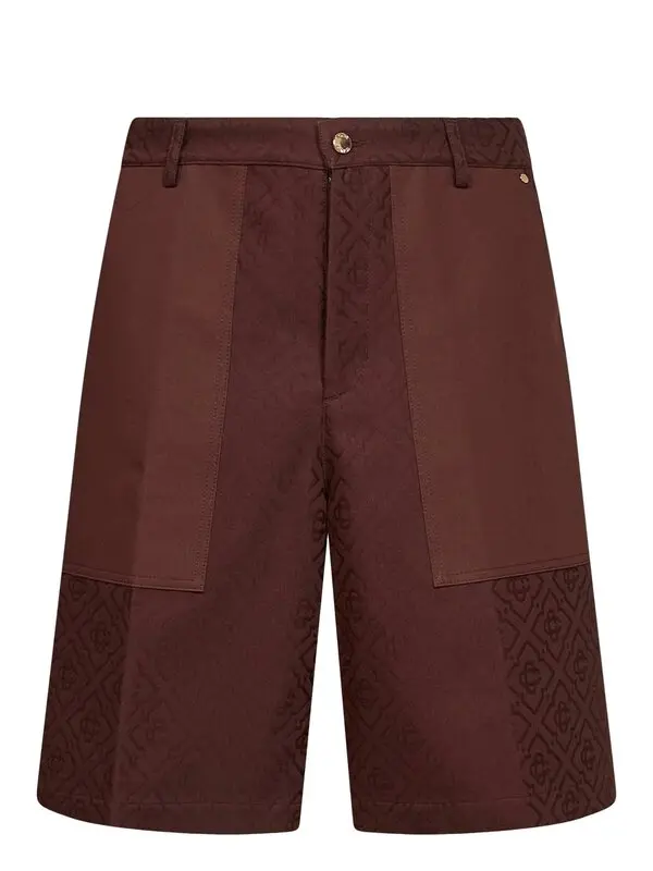 Casablanca Cotton Monogram Cargo Shorts - Multicolor