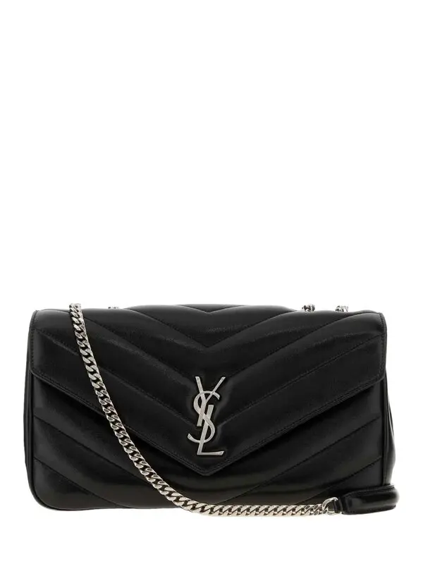 Saint Laurent Leather Medium Loulou Shoulder Bag - Black