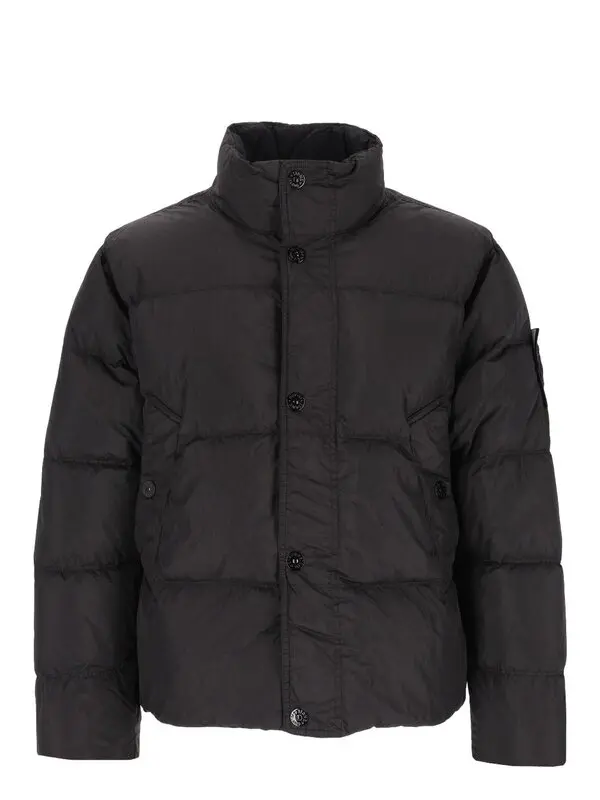Stone Island Short Down Jacket - Black