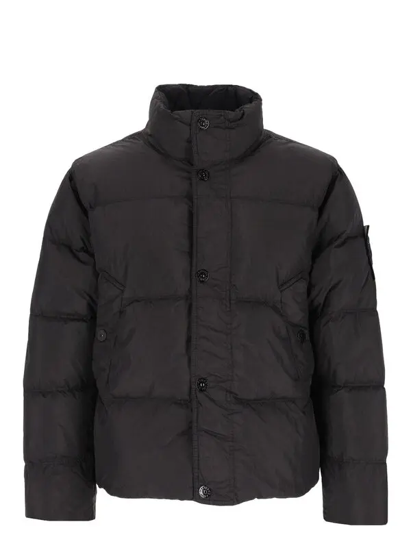 Stone Island Short Down Jacket - Black