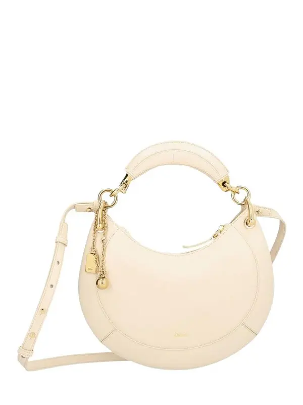 Chloé Leather Banana Shoulder Bag - White