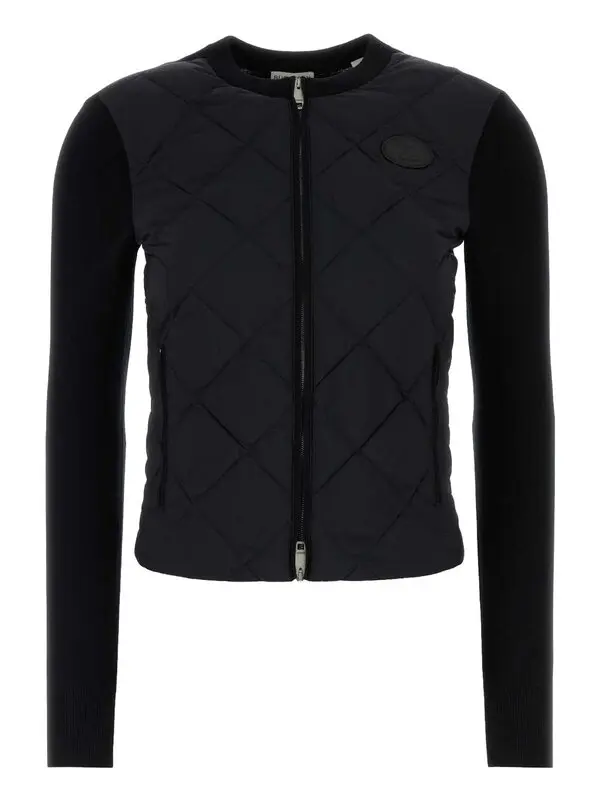 Burberry Wool And Nylon Cardigan - Black