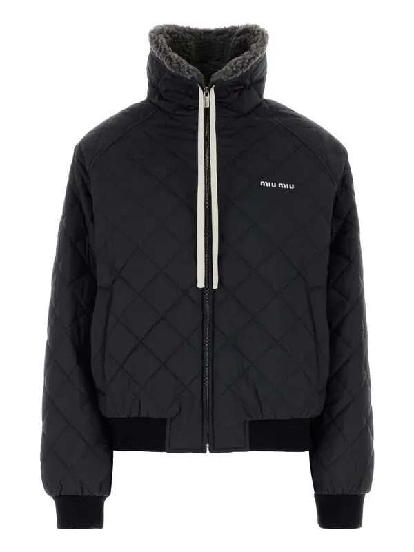 Miu Miu Quilted Down Jacket - Blue