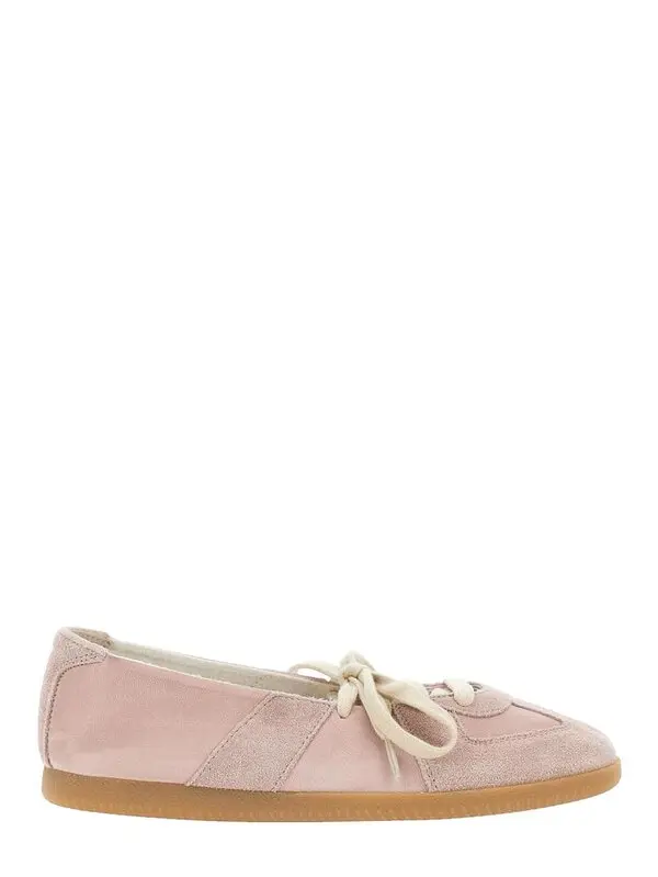 MAISON MARGIELA Leather And Suede Low Top Sneakers - Multicolor