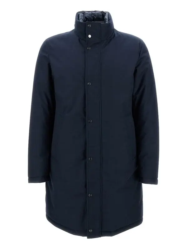 Herno Business Fabric Coat With Removable Bib - Multicolor