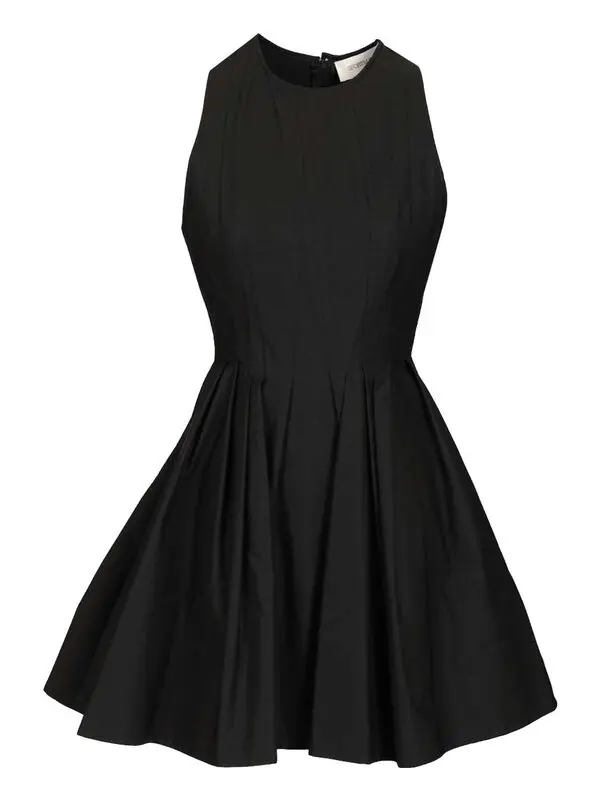 Sportmax Ara Sleeveless Washed Cotton Mini Dress - Black