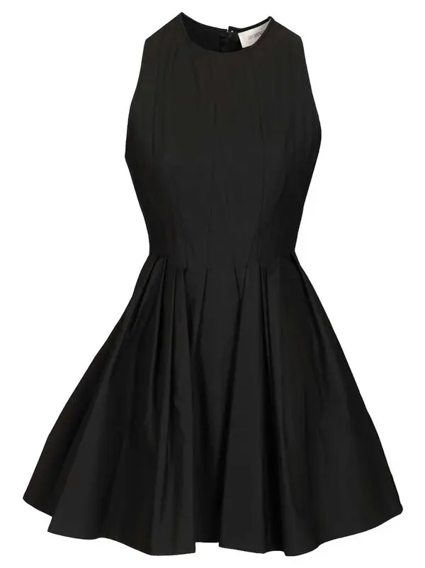 Sportmax Ara Sleeveless Washed Cotton Mini Dress - Black