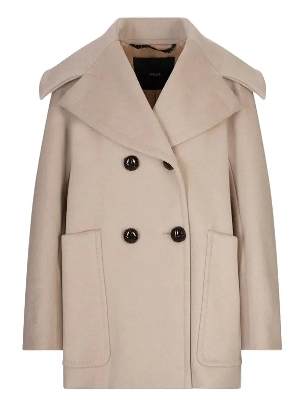 Max Mara Mario Double-breasted Cashmere Coat - Multicolor