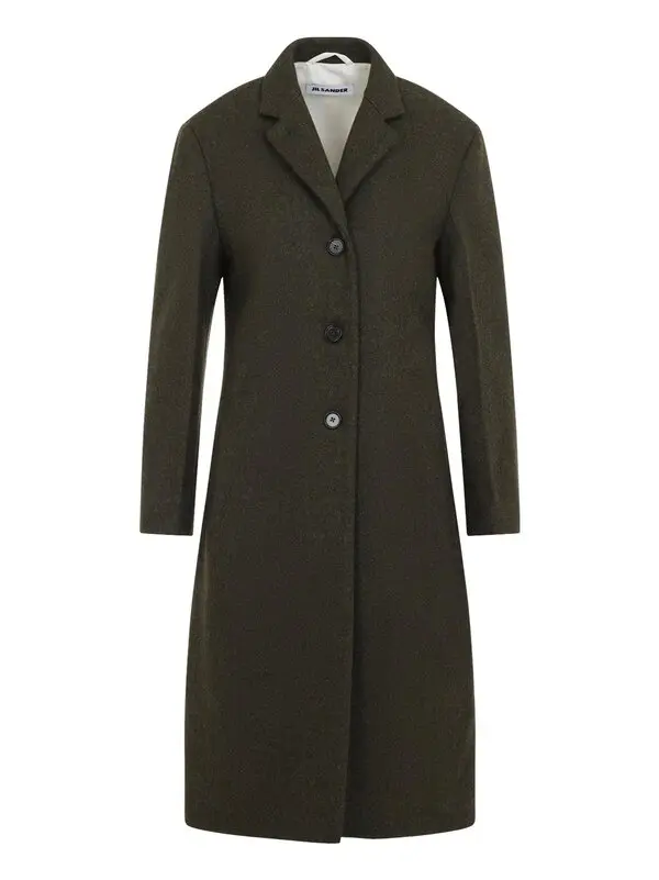 JIL SANDER Slim Straight Knee-length Coat - Green