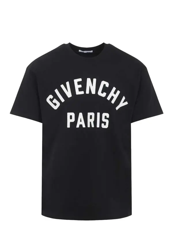 Givenchy T-shirt With Embroidered Logo - Black
