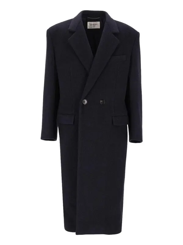 Saint Laurent Double-breasted Coat - Blue