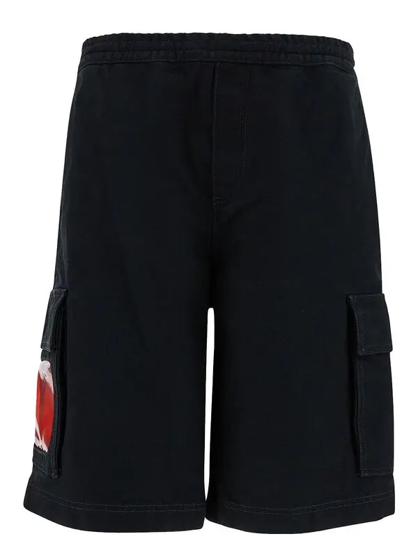 44 LABEL GROUP Cotton Logo Embroidery Bermuda Shorts - Multicolor