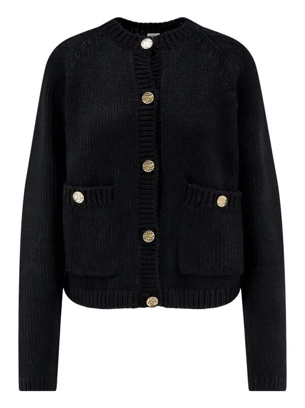 TOTEME Organic Cotton Cardigan - Black