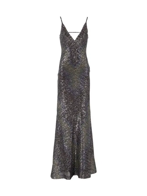 Missoni Long Dress With Low Back And Sequins - Multicolor