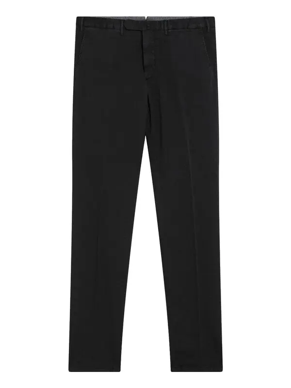 SANTANIELLO Cotton Trousers - Black