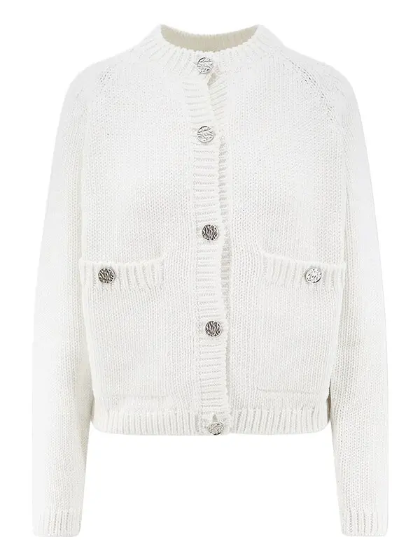 TOTEME Organic Cotton Cardigan - White