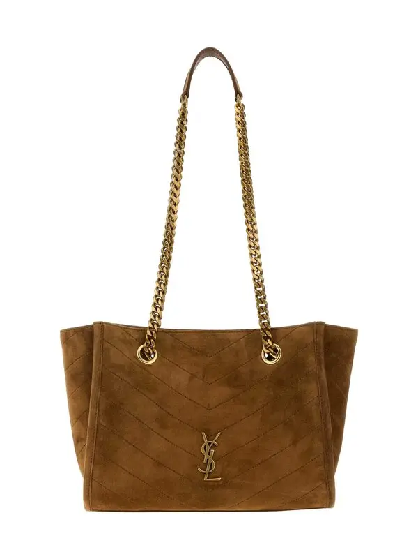 Saint Laurent Suede Niki Shoulder Bag - Brown