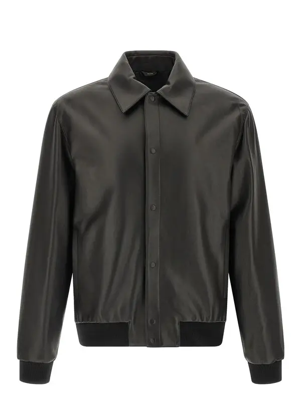 Fendi Leather Blouson - Black