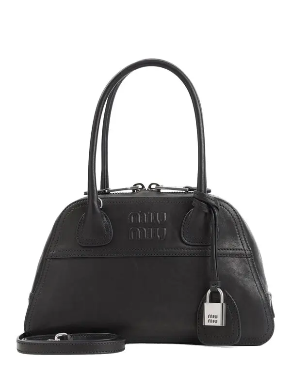 Miu Miu Vivian Nappa Shoulder Bag - Black