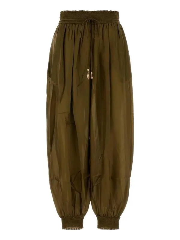 Zimmermann Silk Mahon Pant - Green