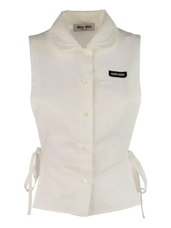 Miu Miu Sleeveless Button-up Shirt - Multicolor
